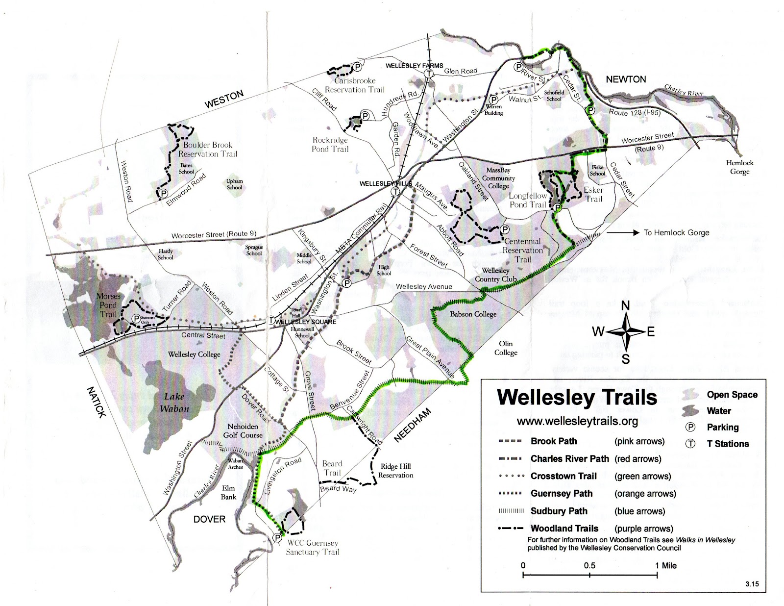 Bay Circuits: Charles River Link Trail: Riverside T Station to ...