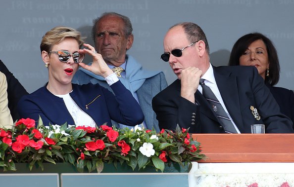 Princess Charlene and Prince Albert at Monte-Carlo Sporting Club