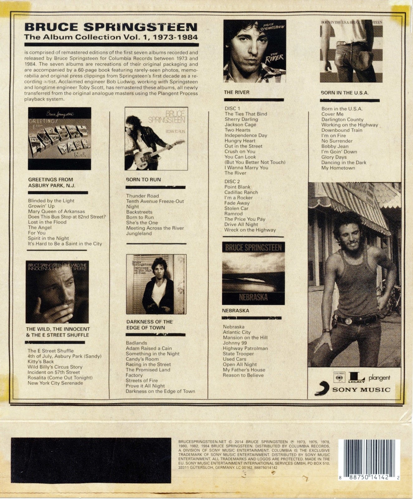 2014 The Album Collection Vol. 1 1973-1984 - Bruce Springsteen ...
