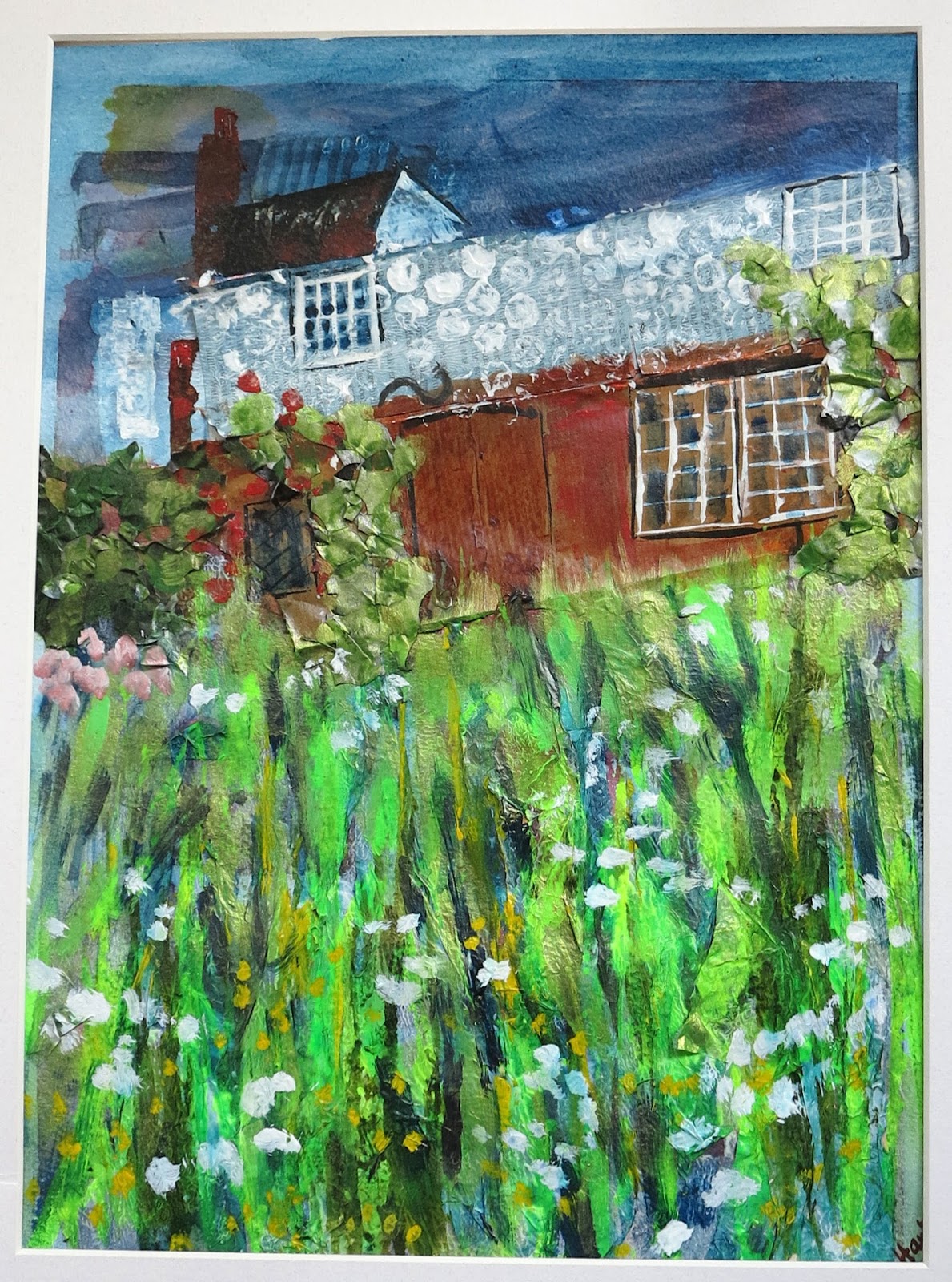 Glenns Paintings: Burnt Thatched Cottage