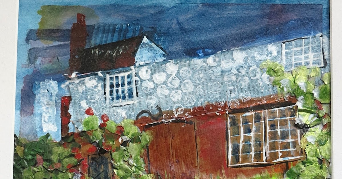 Glenns Paintings: Burnt Thatched Cottage