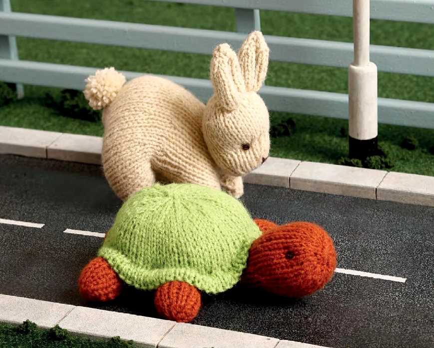 Toy Knitting Patterns: The Tortoise and the Hare Knitting Pattern