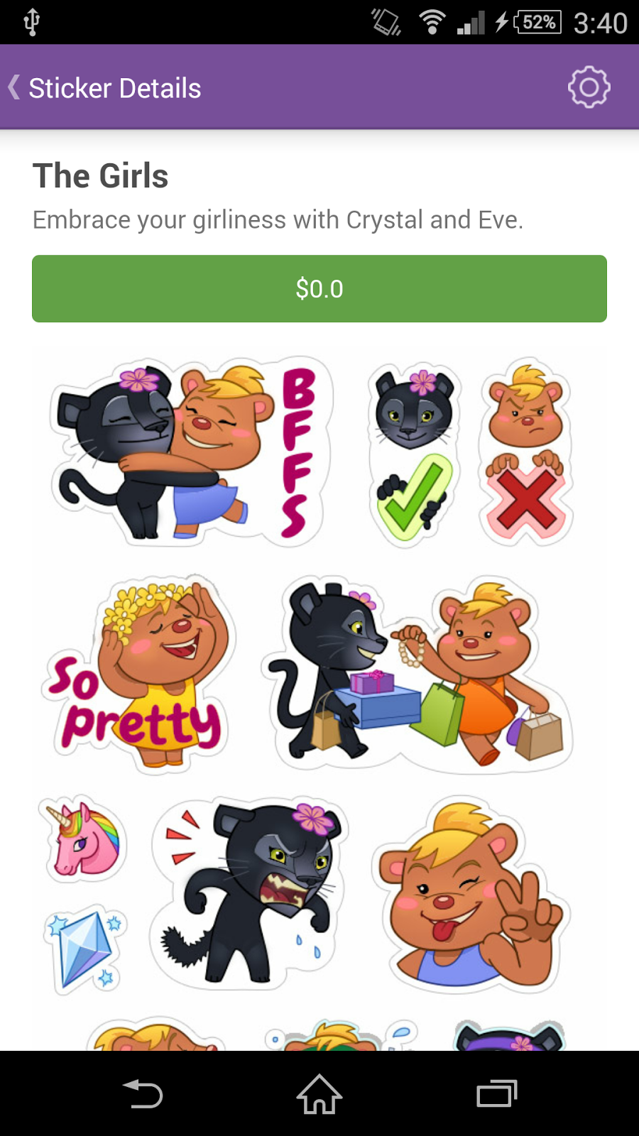 ඇන්ඩ්‍රොයිඩ් අඩවිය: Viber Stickers Free ගමු