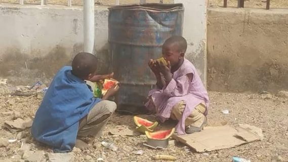 Heartbreaking Photos Of Two Children Eating From A Garbage Drum In Kano ...