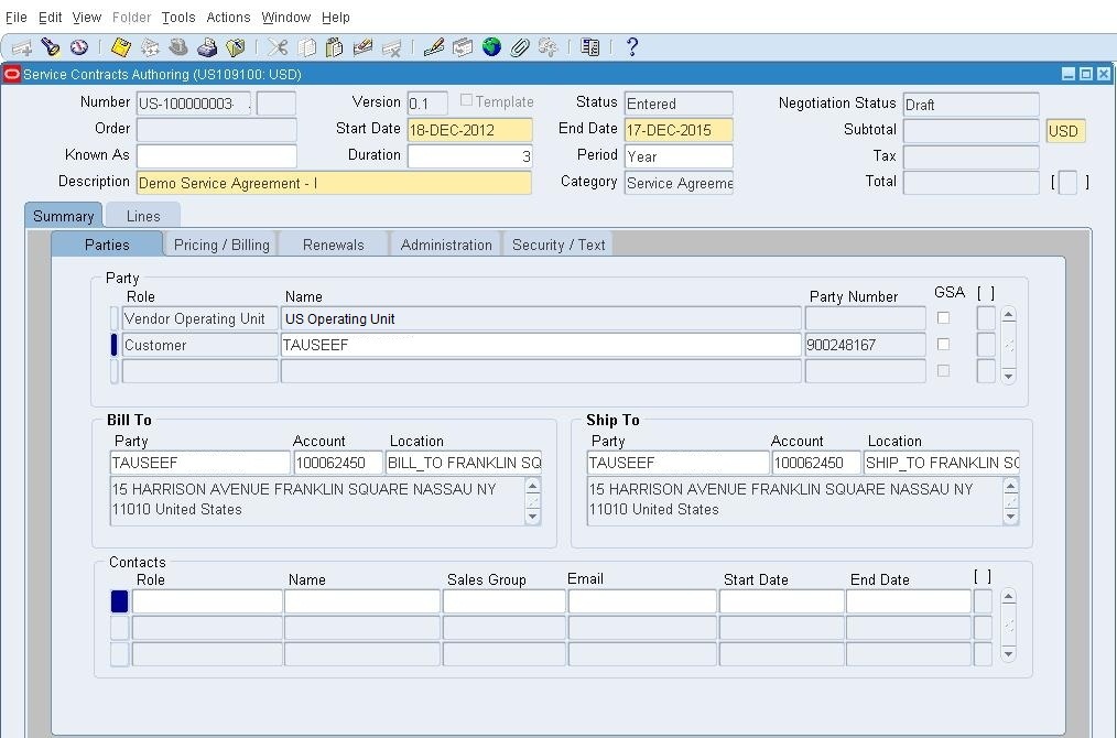 OracleAppsnFusion: Oracle Service Contracts - Part-IV (Creation of ...