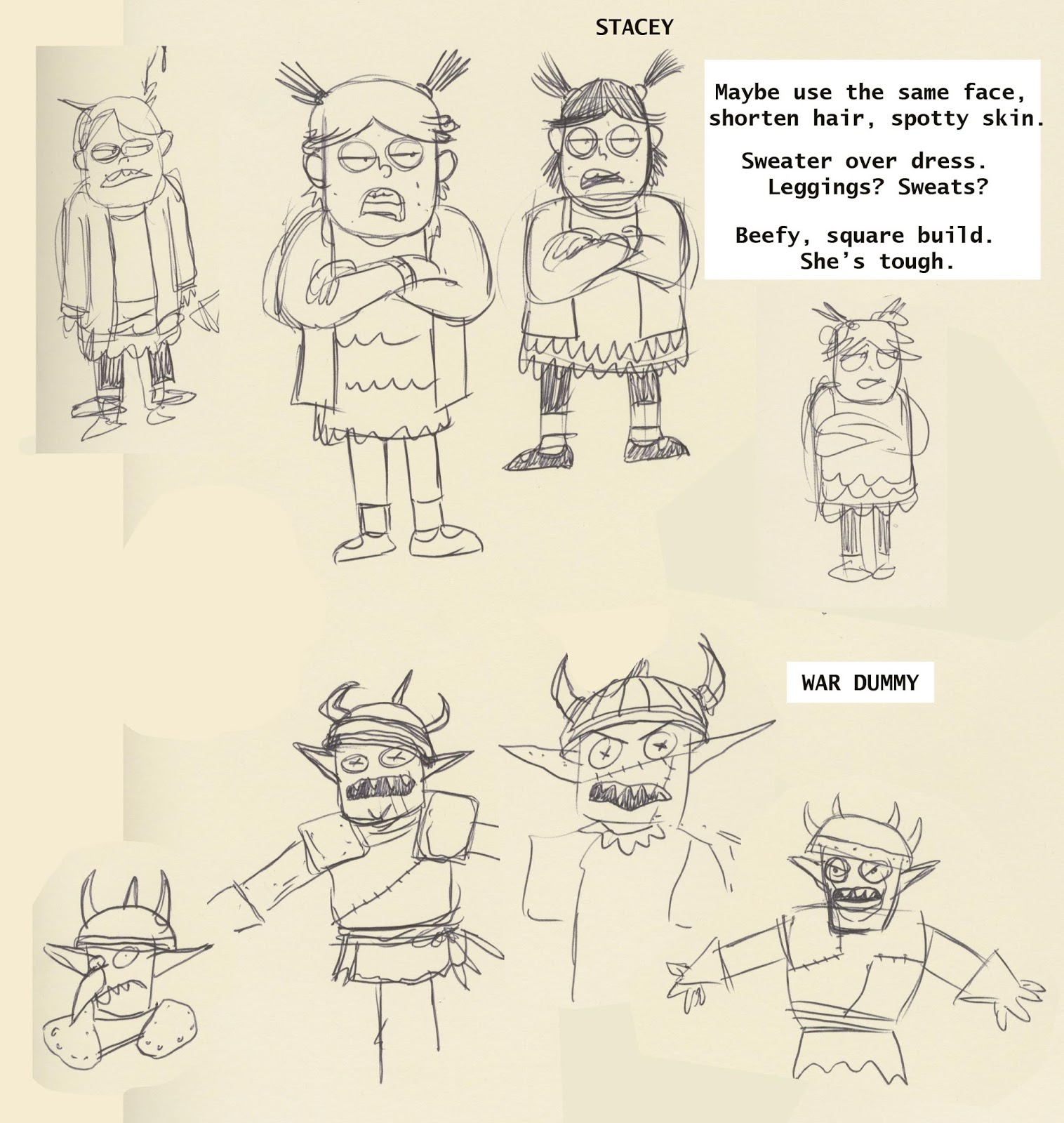 m: More Fangbone! TV design sketches