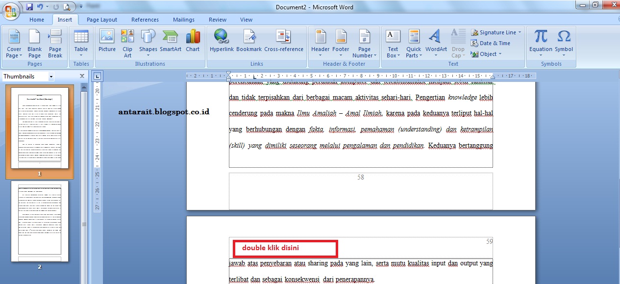 Cara Membuat Header dan Footer di Microsoft Word 2007 - Antara IT