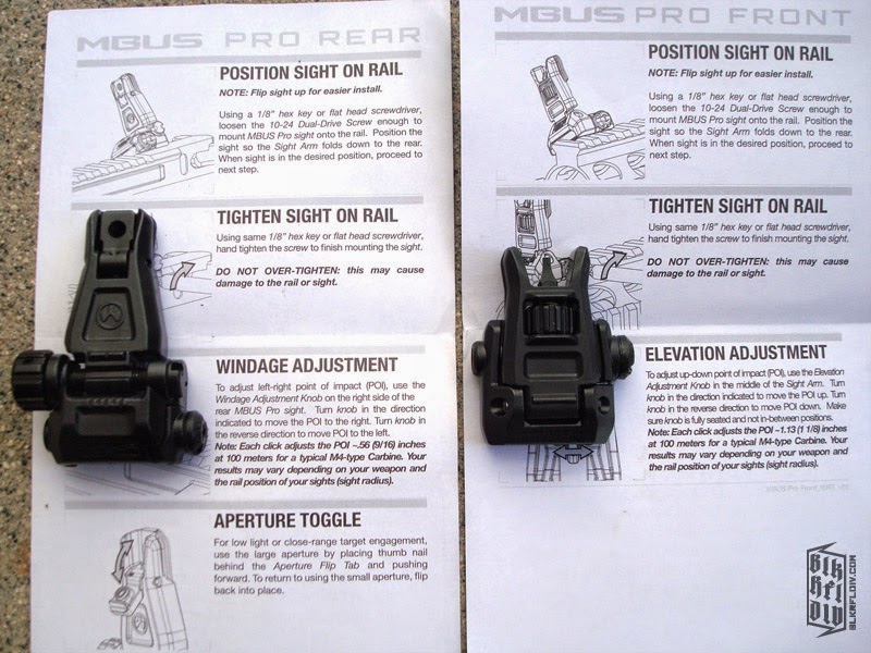 BLK RFL DIV: Magpul MBUS PRO Set