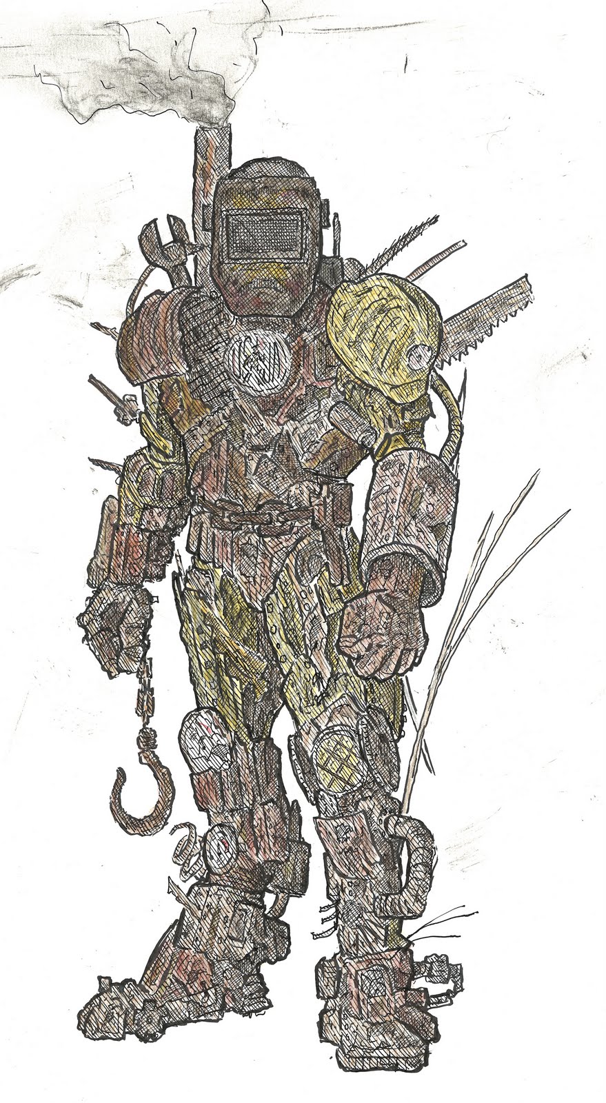 Best Tattoo Design: China Mieville's Scrap Iron Man