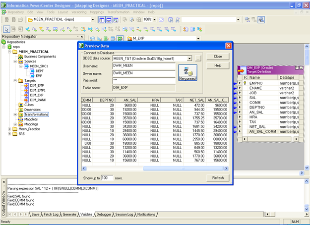 EXPRESSION TRANSFORMATION IN INFORMATICA