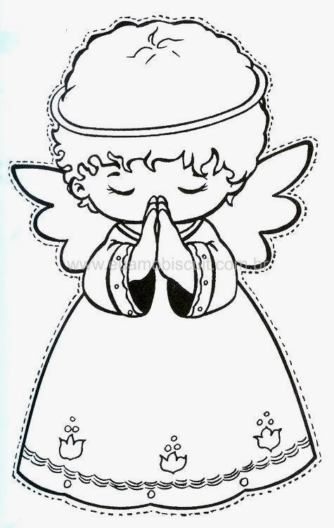 Plantilla de Angelito Rezando. | Oh My Primera Comunión!