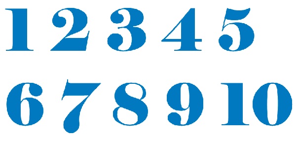 Dinero y yo: Números del 1 al 10 color azul