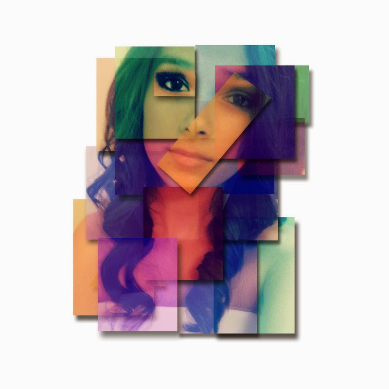 Student Photo Web Page Example: Warm and Cool Self Portrait Collage