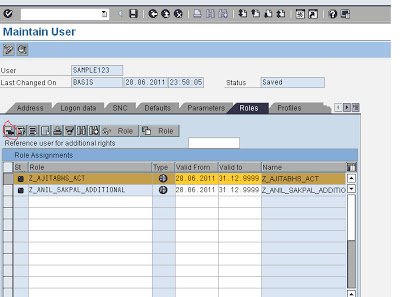 How to assign roles and profiles to user? ~ Sap Basis and Security