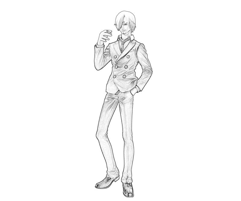 Sanji One Piece Coloring Pages Coloring Pages
