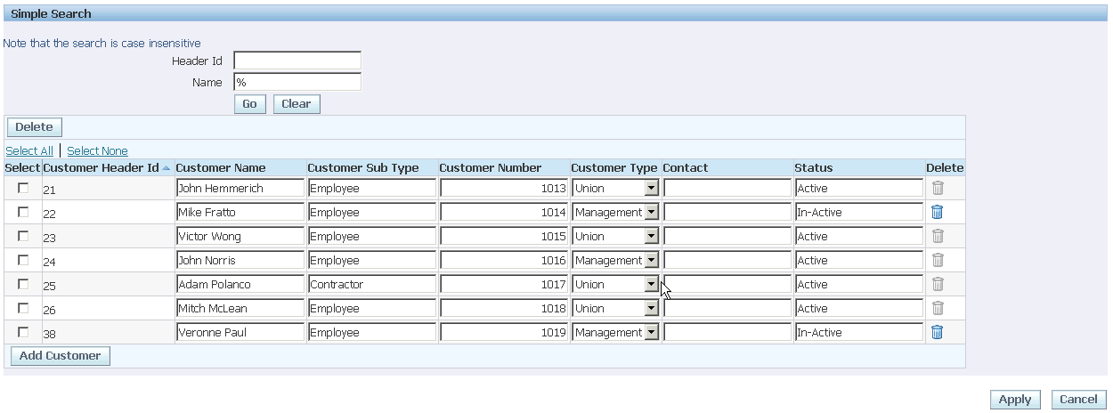 Oracle Apps SCM: OAF Switcher Region: How to use it?