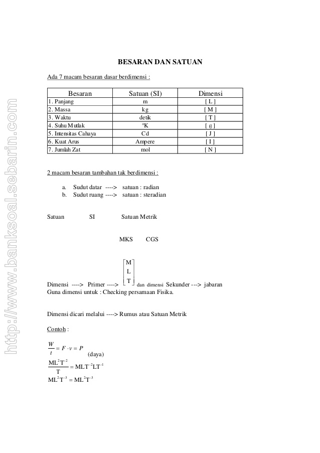 Pengukuran, Besaran dan Satuan ~ Ilmu Bermanfaat