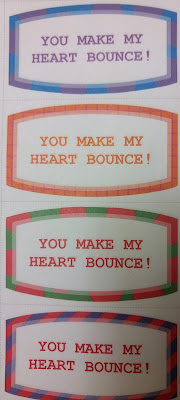 Bo's Bodacious Blog: Valentine's Day: "You Make My Heart Bounce" Treat Bags