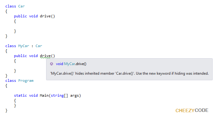 Method Hiding In C#