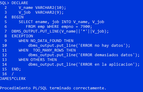 INTRODUCCIÓN AL LENGUAJE PL/SQL