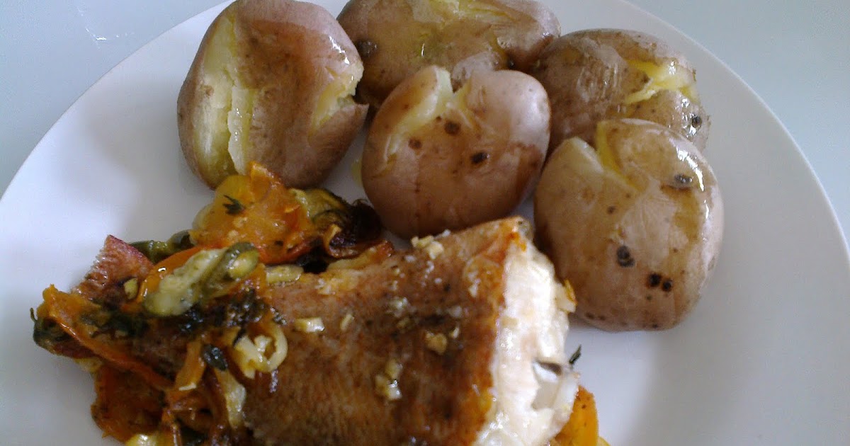 Guloso qb: Red fish assado no microondas com batata a murro