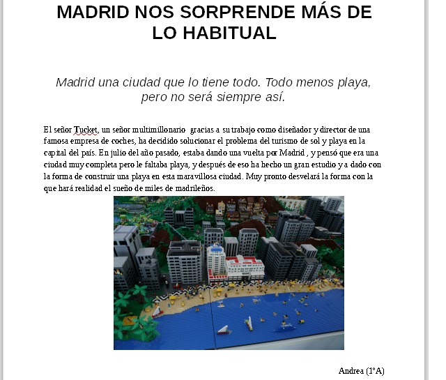 Revista Digital El Faro: Las noticias inventadas. Gabriela y Andrea 1º A