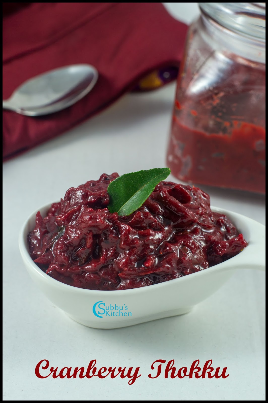 Cranberry Thokku Recipe - Subbus Kitchen