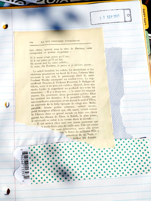 notes on paper: An Art Journal Page: from start to finish