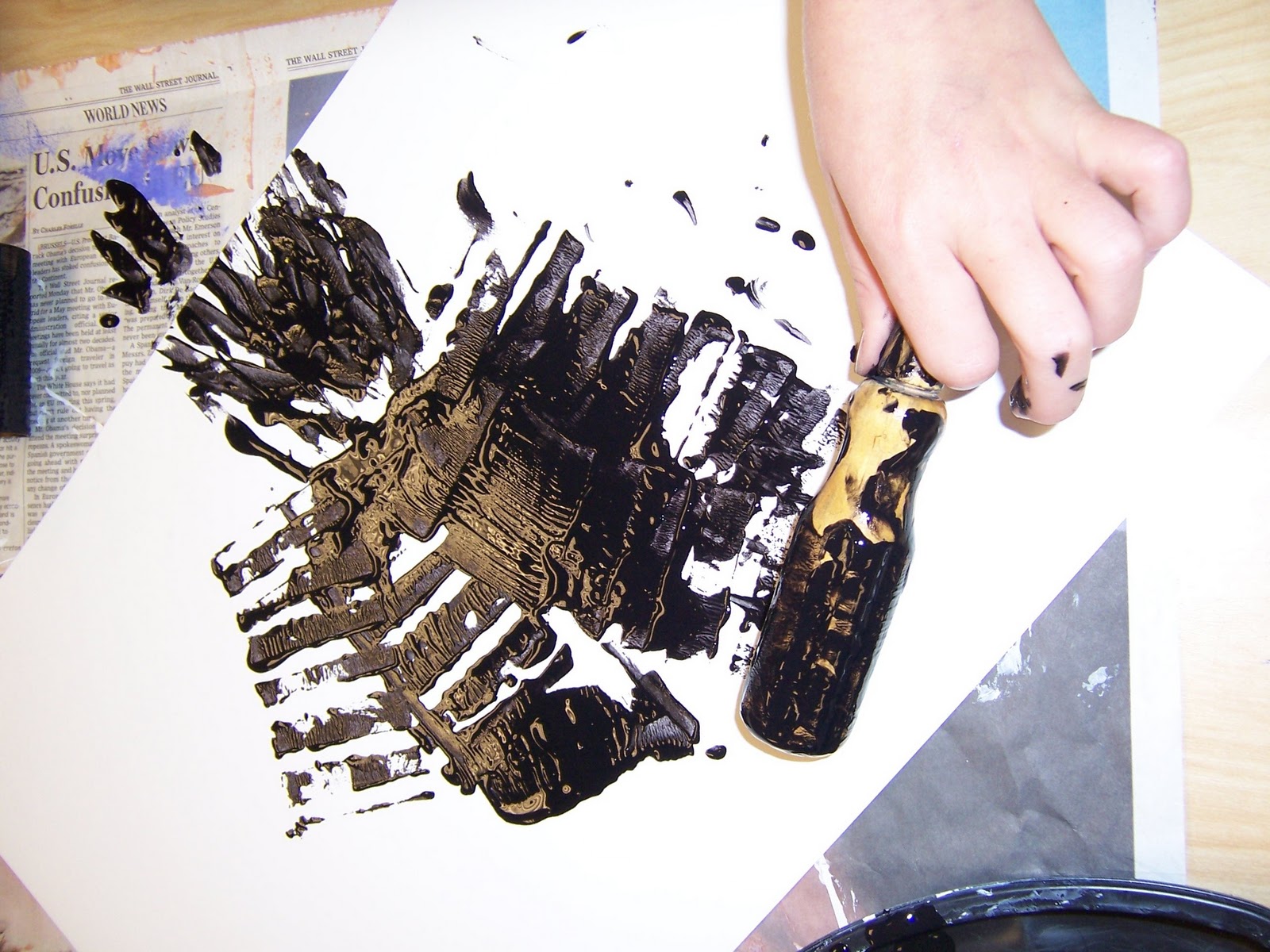 art & ideas that grow: "Tree of Life" Step One: Object Printing