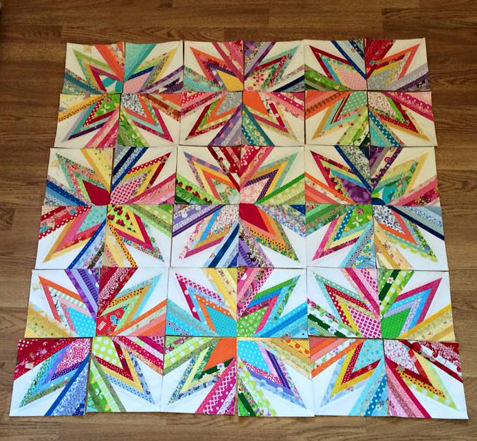 Scrap attack quilt -- https://www.etsy.com/listing/217969426/scrap ...