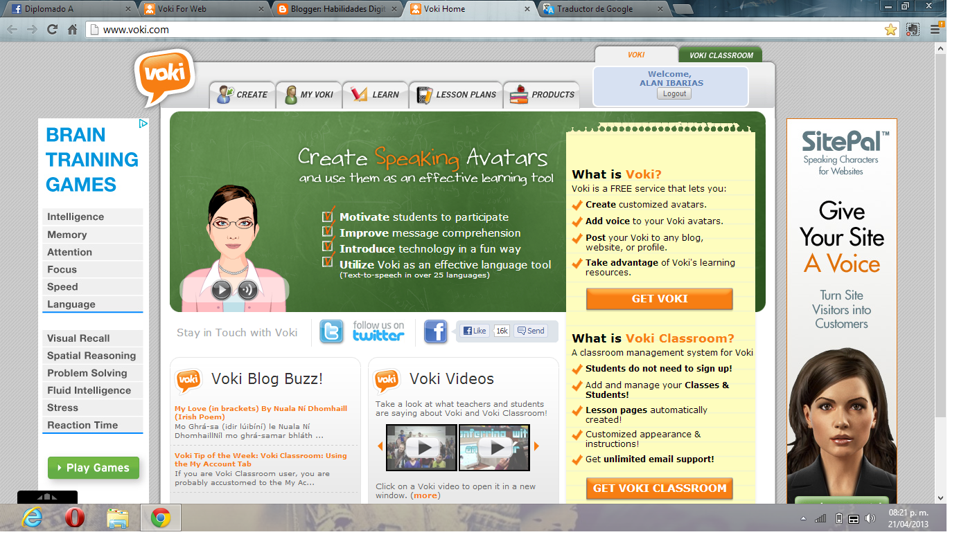 Habilidades Digitales: Voki for Web