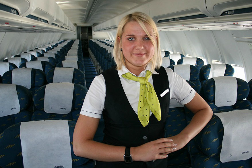 Professional Flight Attendants in AirBaltic ~ World stewardess Crews