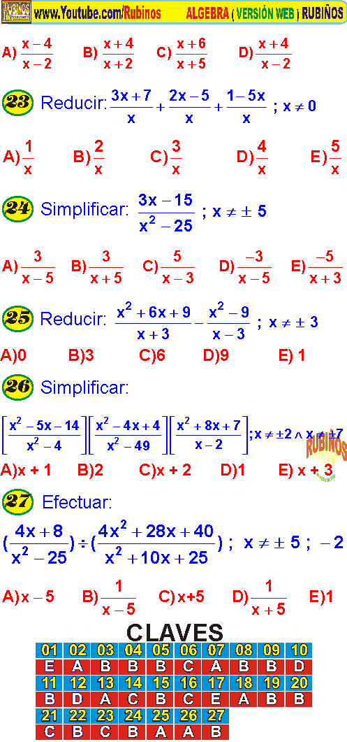 Operaciones Algebraicas
