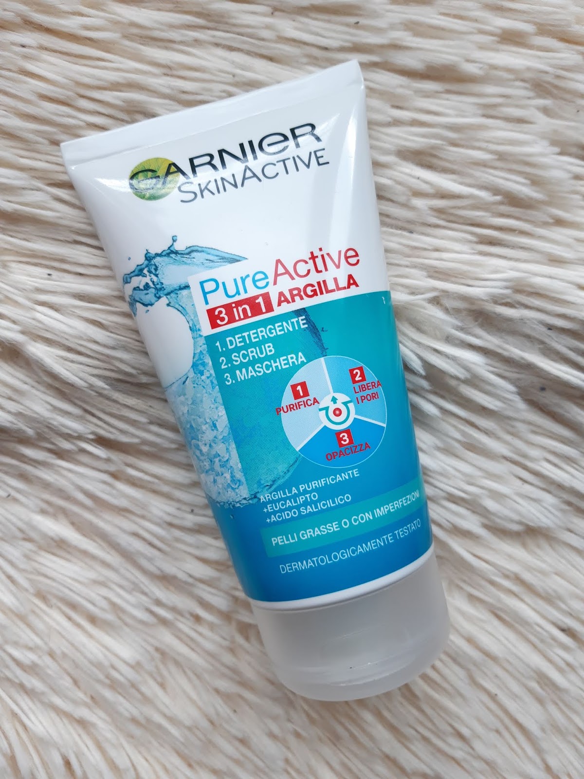 Nuova linea Garnier Pure Active 3 in 1 Argilla e Carbone - Test e ...