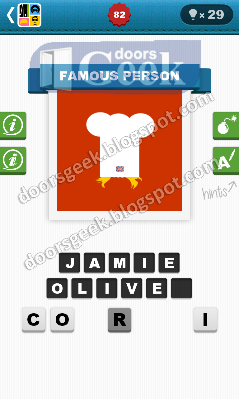 Celebrity Quiz Level 82 (bubble quiz games) ~ Doors Geek