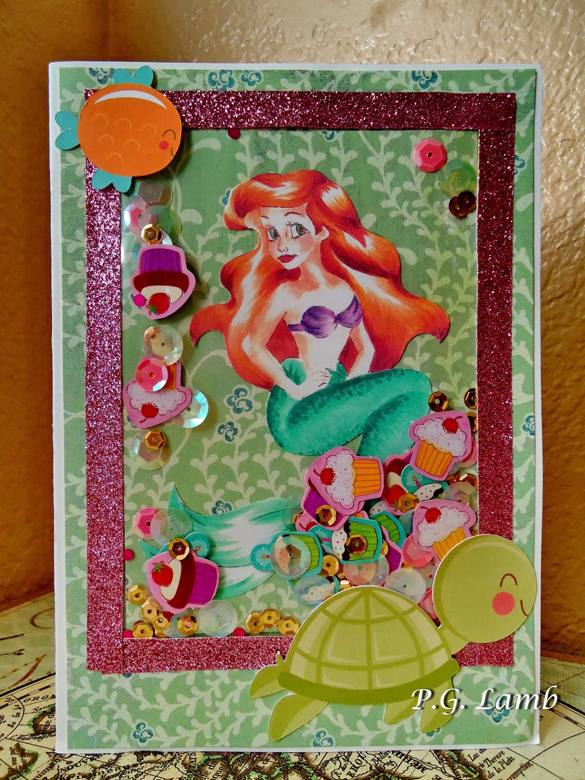 Peachy Paper Crafts: An Ariel Birthday Card