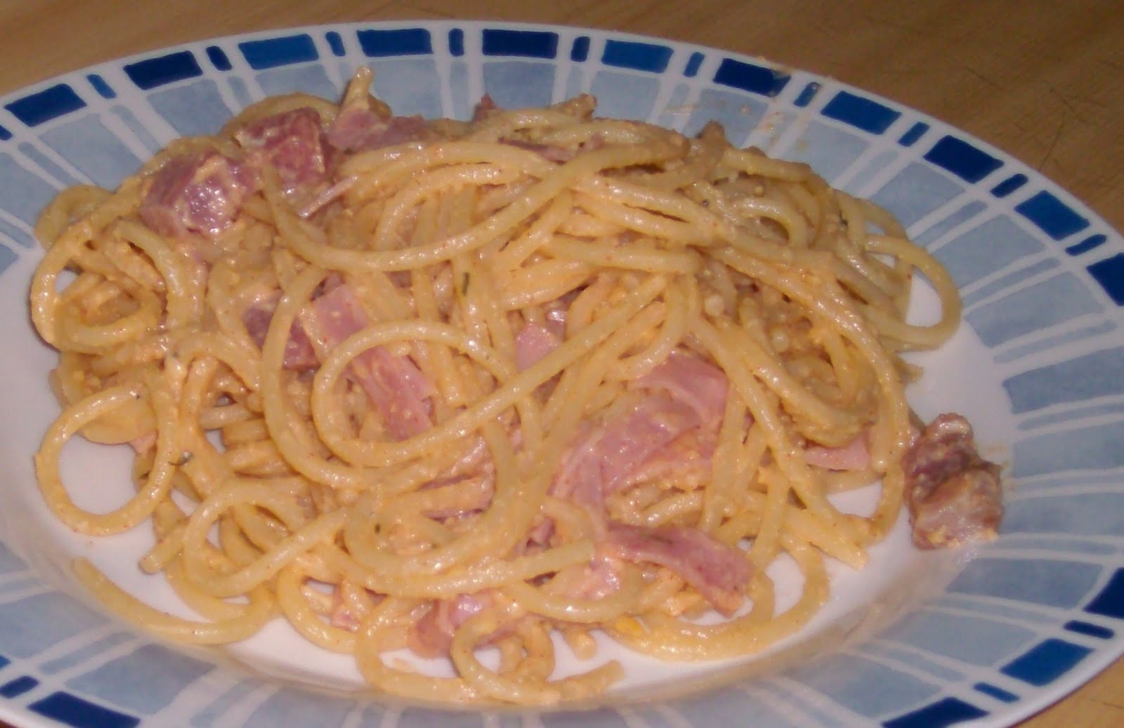 La Cocina de Paco: Espaguetis con jamón y crema