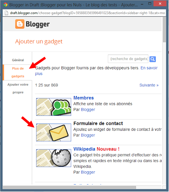 Comment ajouter norme formulaire de contact blogueur sur une page ...