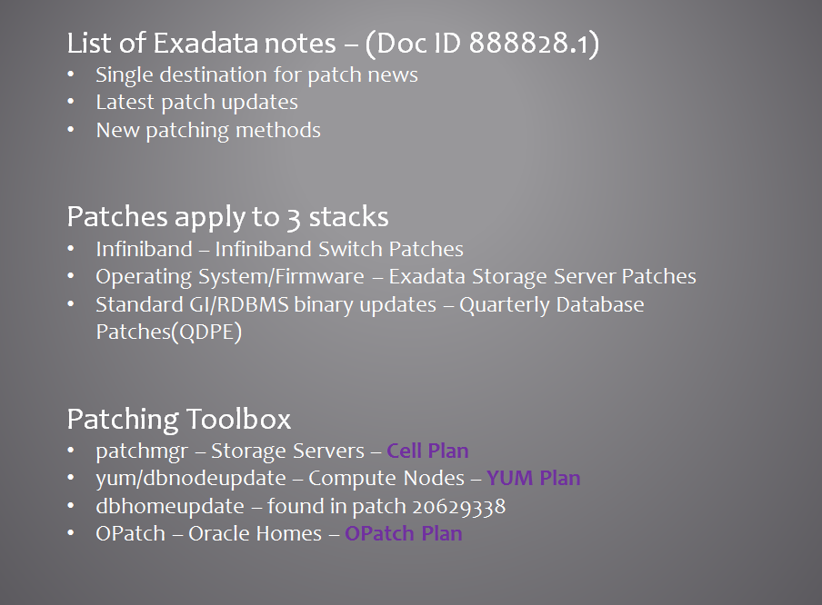 ORACLE DATABASE: Exadata Patching - Patching Strategy - Storage Server ...
