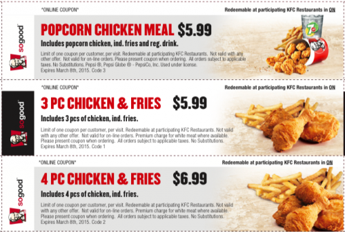 Free Printable Coupons: Kfc Coupons