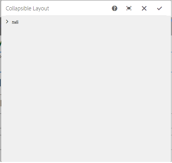 Touch UI Dialog - Collapsible Layout