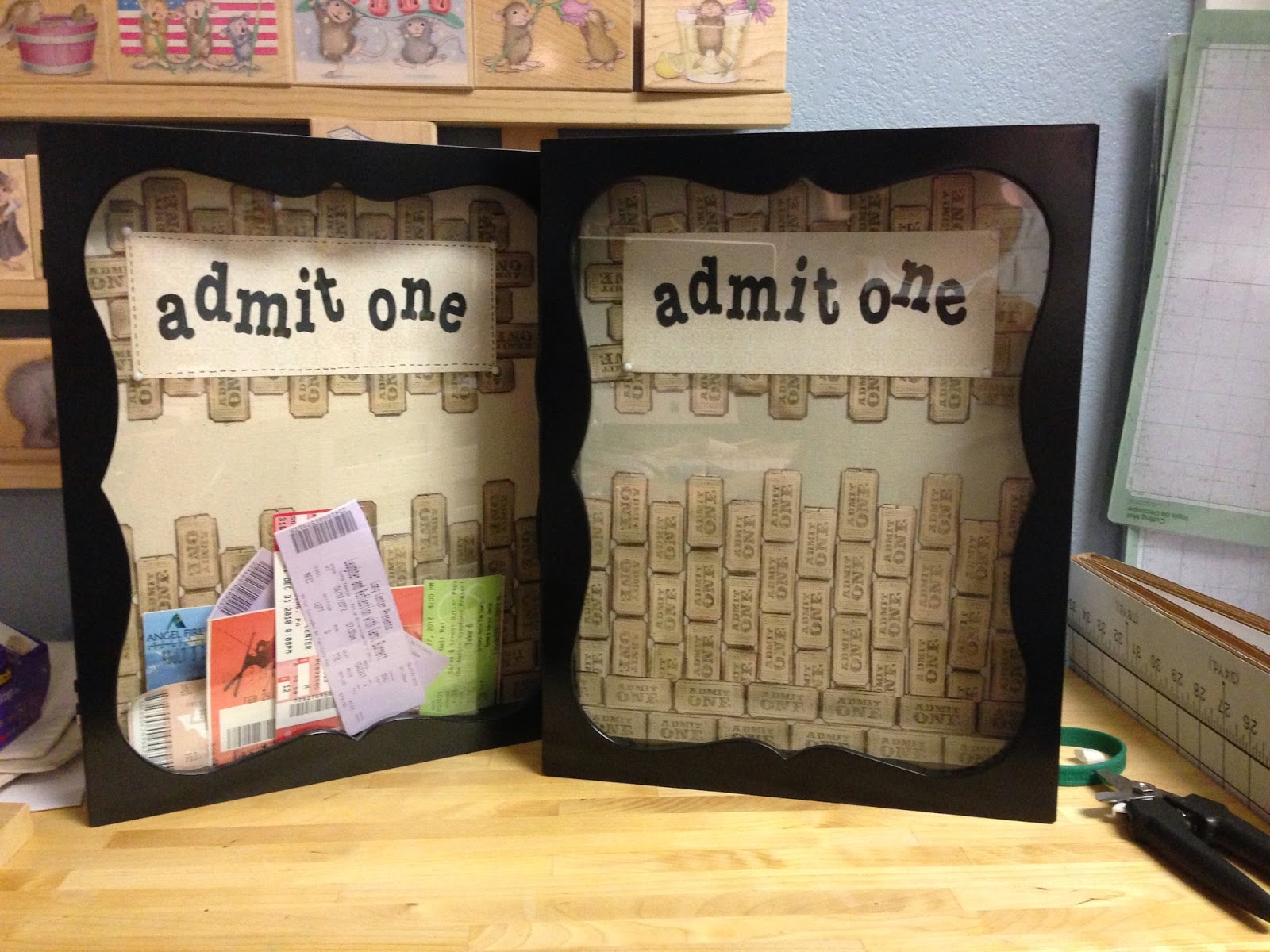 Courage to change the things .....: Admit One Shadow Box