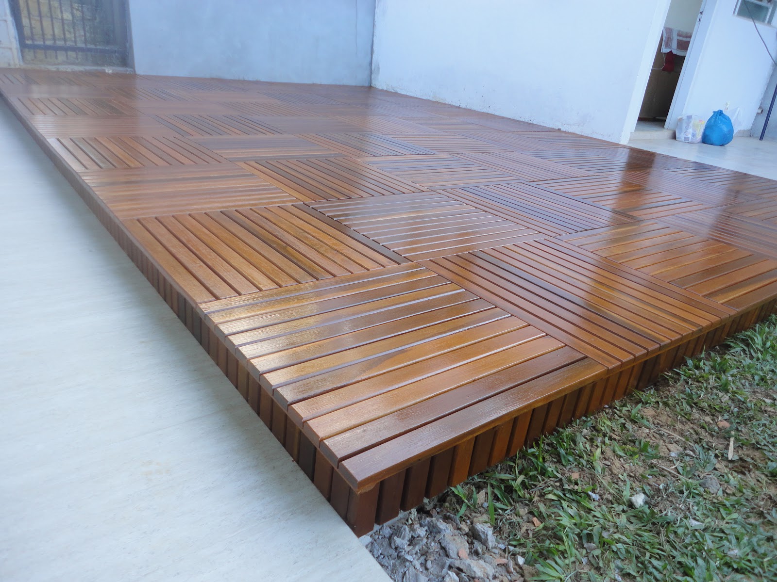 Decks de Madeira: Deck de chão (modelo em xadrez)