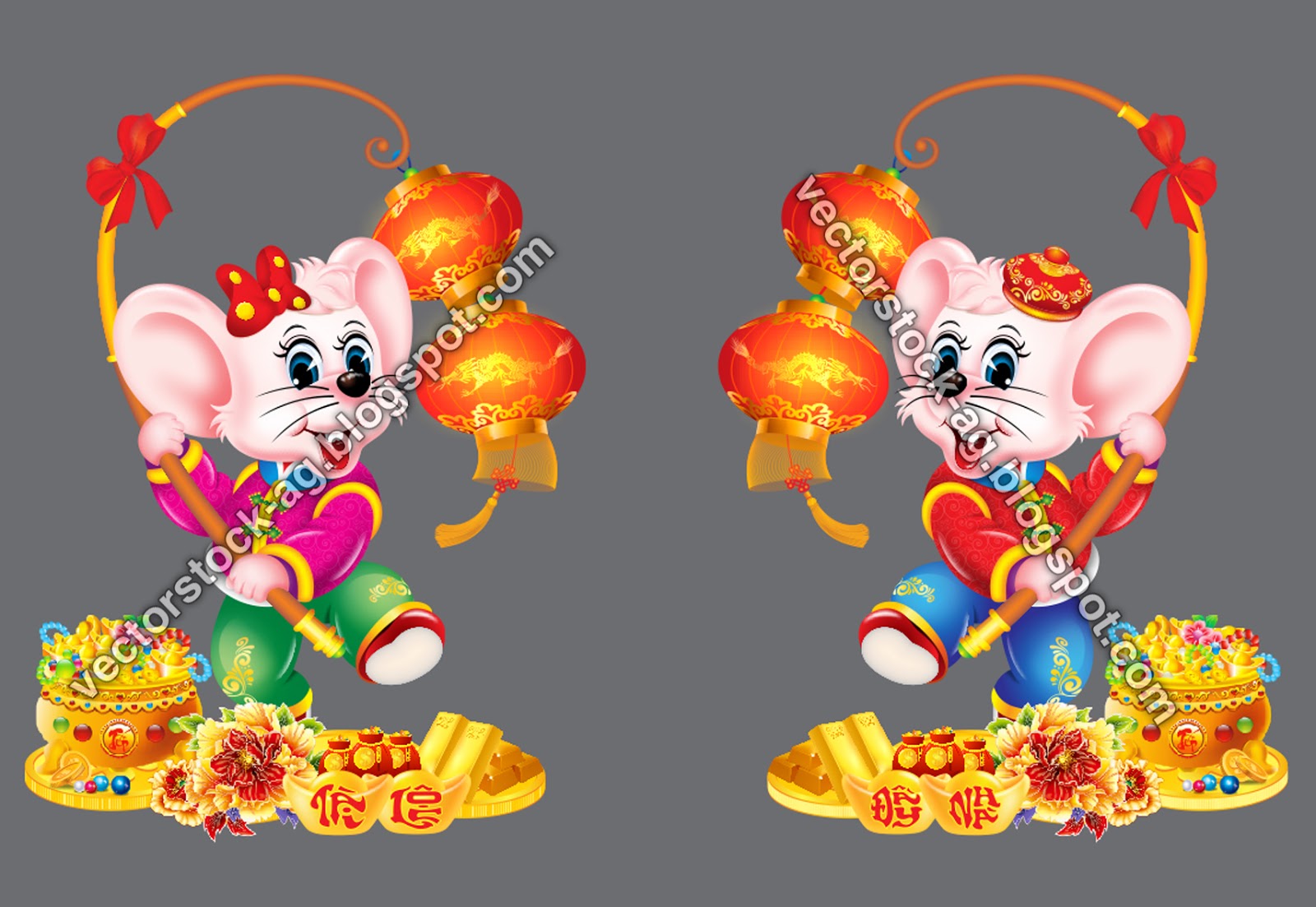 Vector decal chuột chúc tết 2020 - 150.000 đ