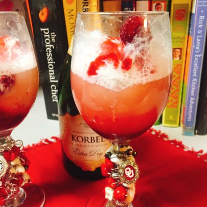 The Devilish Dish: Raspberry Champagne Floats
