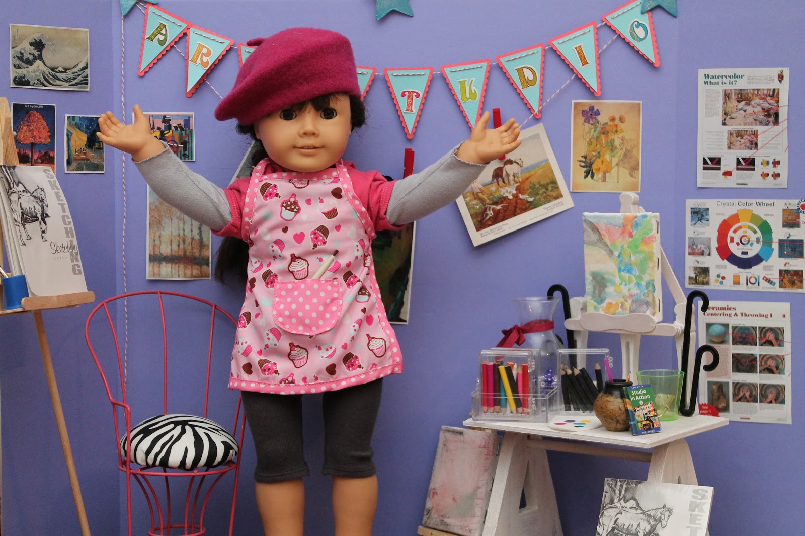 American Girl Doll Play: Making an Art Studio for Your Dolls