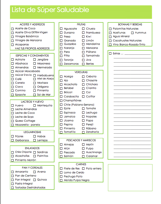 SALUDando a Los Cabos: La lista del SUPER