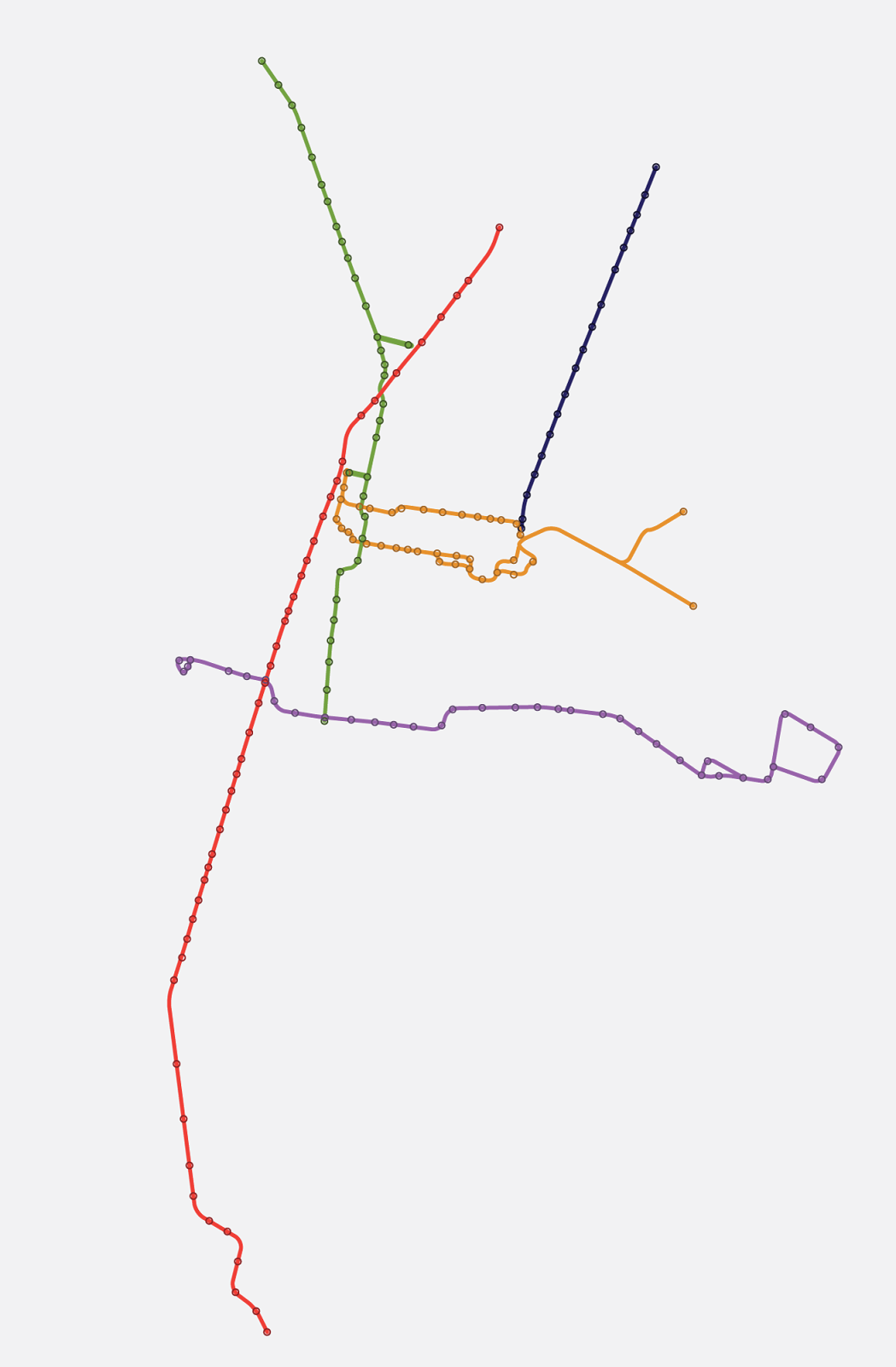 íconos del metro: ciudad de méxico: Mapa del Sistema Metrobús (sin ...