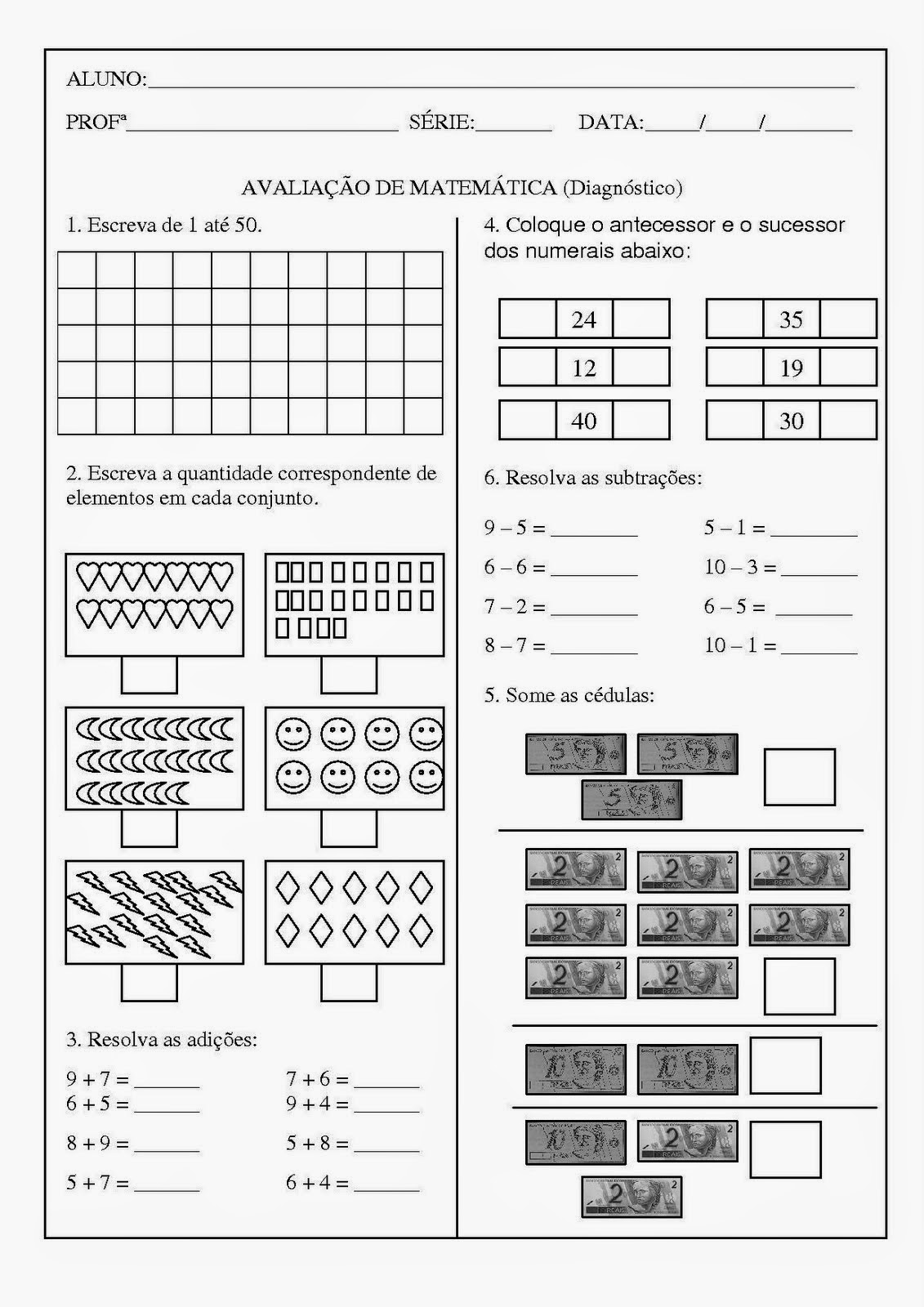 Escola ABC: Exercícios matemática 2 ano fundamental