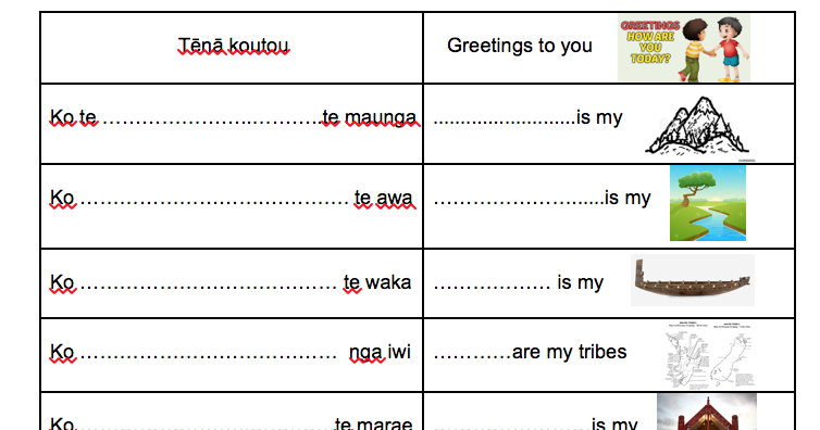 Can you help your child with their Mihi? | Room 10 Blog 2019